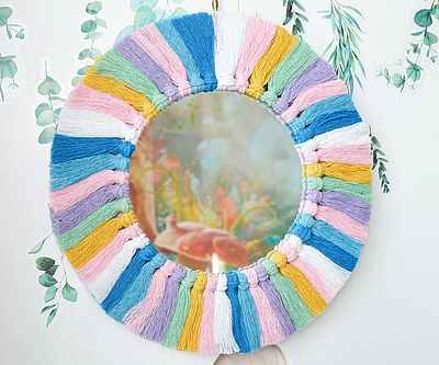 Rainbow Tassel Mirror