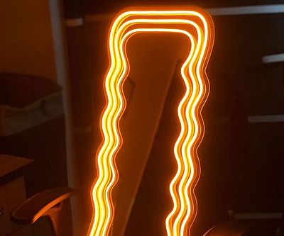 Wavy Neon Full Length Mirror