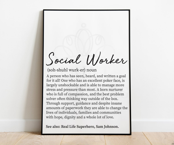 Wall Décor Wall Hangings A Truly Great Social Worker Art Print Art Gift ...