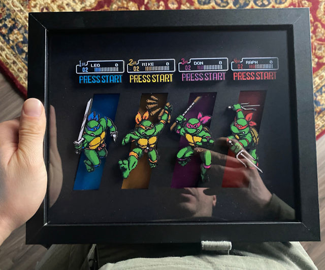 Ninja Turtle Character Select Shadow Box