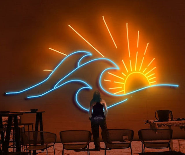 Wave Sunrise LED Wall Sign