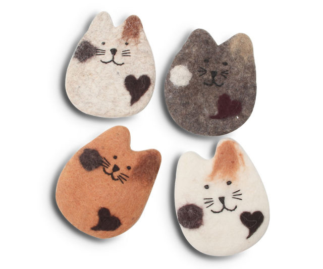 Absorbent Felt Cat Coasters