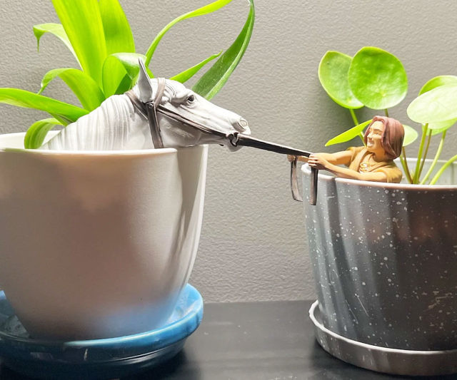 Atreyu & Artax Planter Decoration