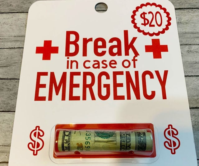 Break In Case Of Emergency Money Holder