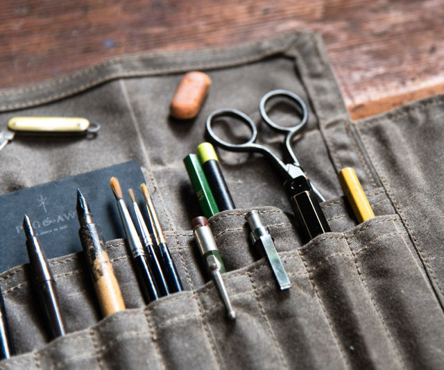 Waxed Canvas Artist Roll