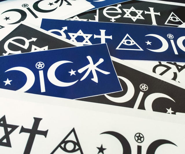 Eat A D*ck Coexist Parody Bumper Sticker