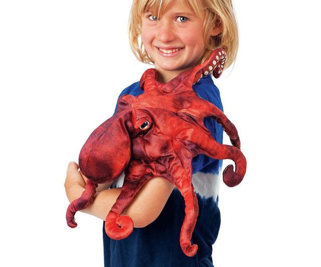 Red Octopus Hand Puppet