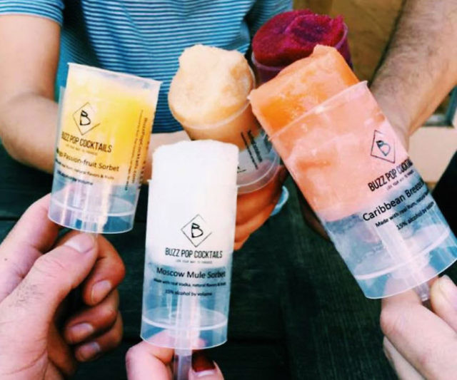 Frozen Boozy Push Pops