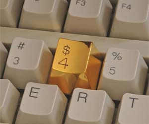 Gold Keyboard Button