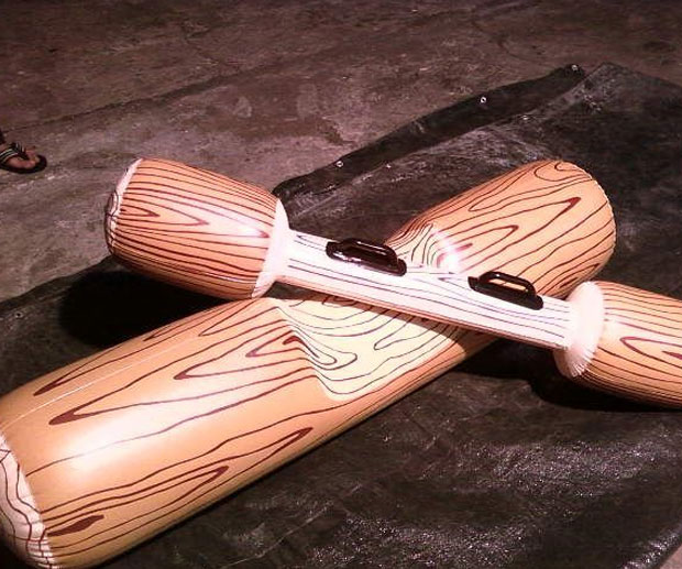 Jousting Inflatable Wooden Logs