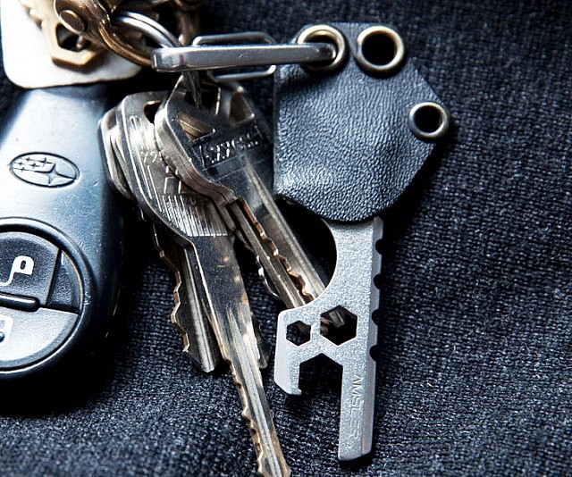 Knife And Bottle Opener Keychain