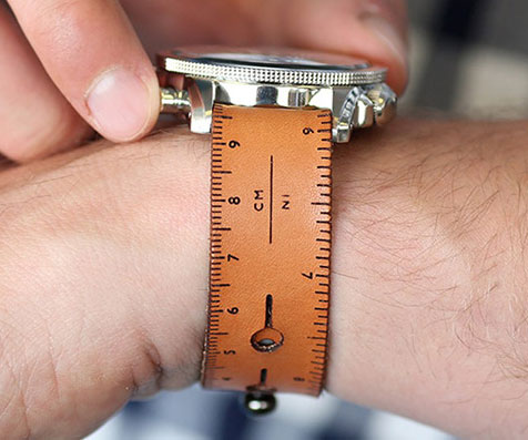 Leather Ruler Watch Strap