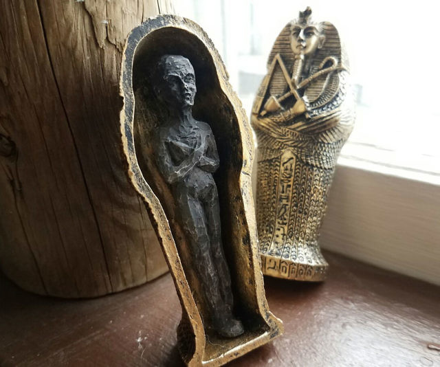 Mini Sarcophagus With Mummy