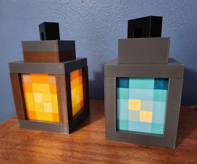 Pixelated Minecraft Lanterns