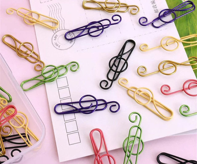Music Note Paper Clips