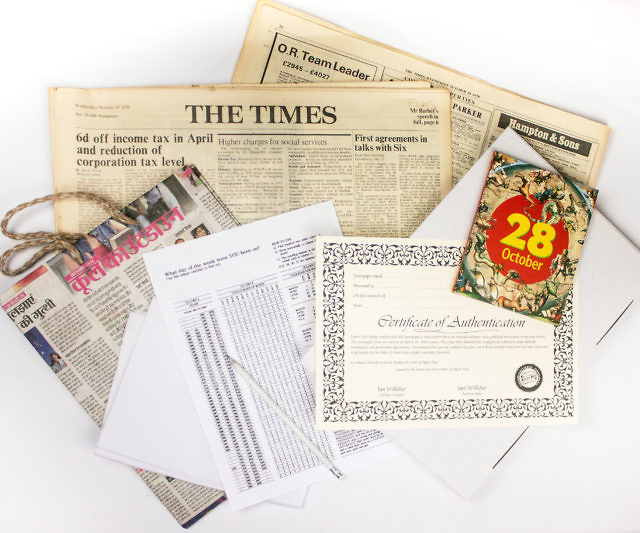 Newspaper From The Day You Were Born