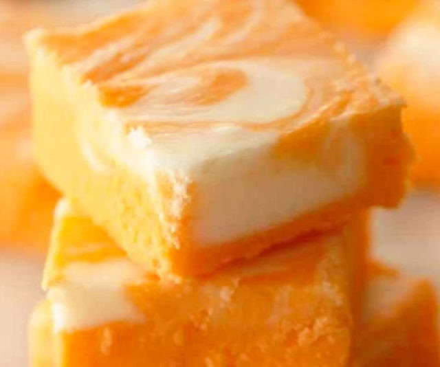 Orange Creamcycle Marbled Fudge