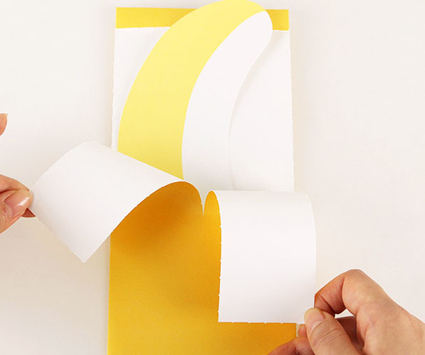 Peelable Banana Shaped Card