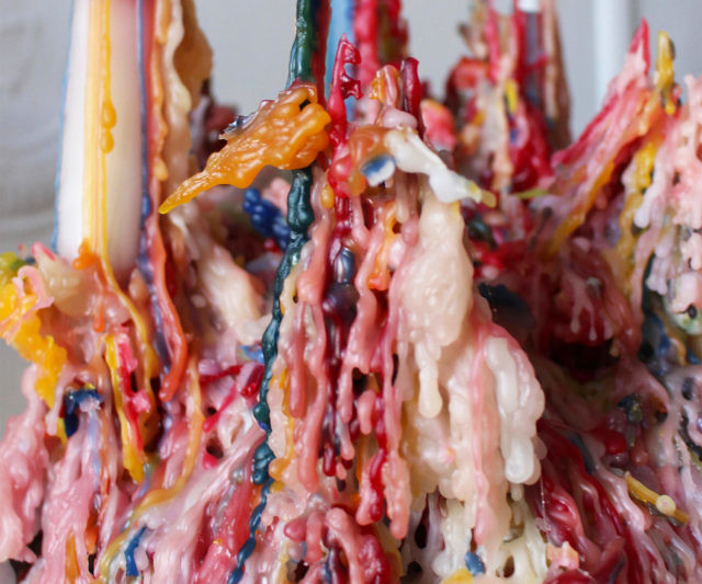 Rainbow Drip Candles