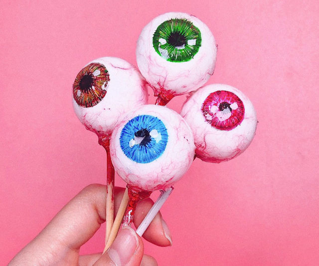 Realistic Eyeball Lollipop Jewelry