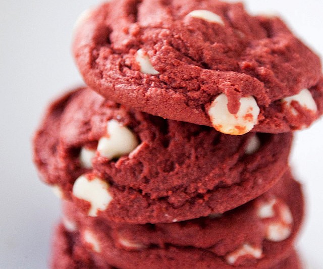 Red Velvet White Chocolate Cookies