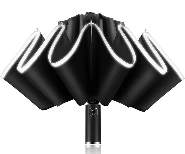 Illuminated Reverse Folding Umbrella