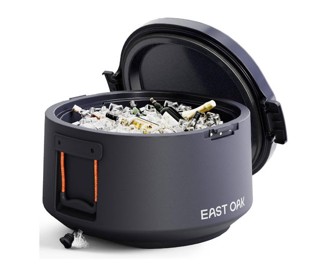 East Oak Round Ice Chest