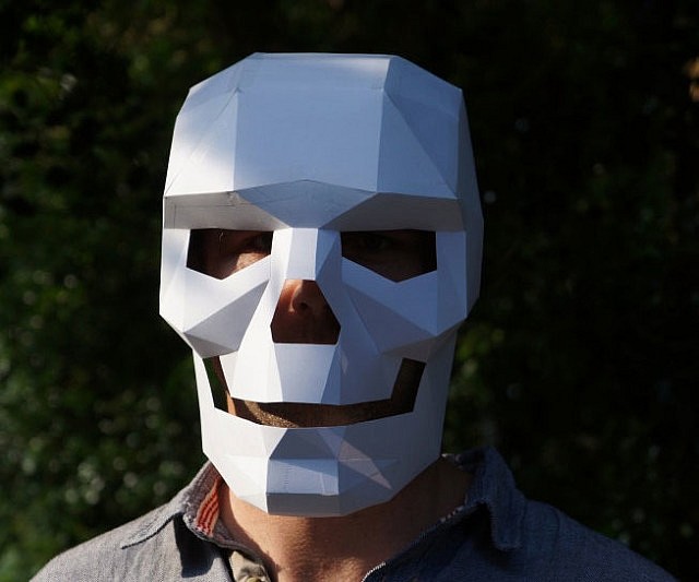 Cardboard Skull Mask