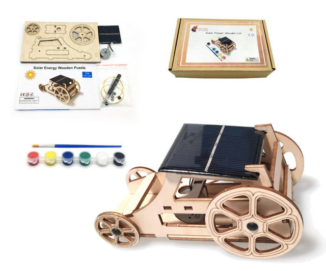 Solar Powered Wood Model Car Kit