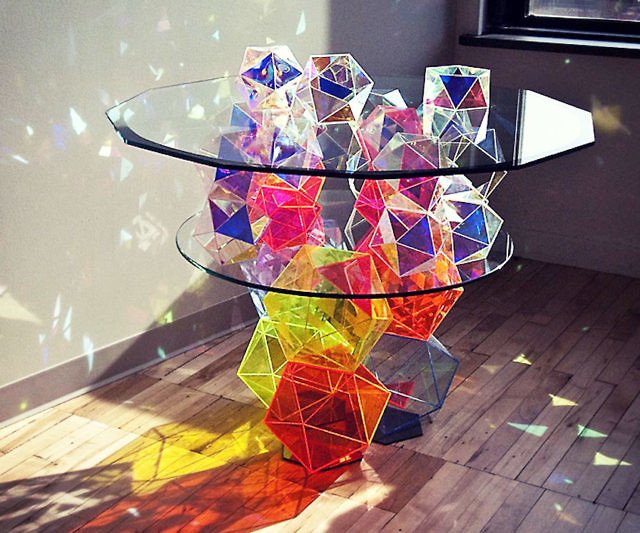 Sparkle Reflective Cocktail Table