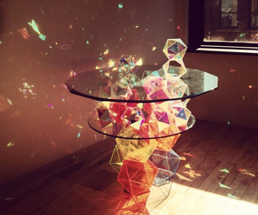 Sparkle Reflective Cocktail Table