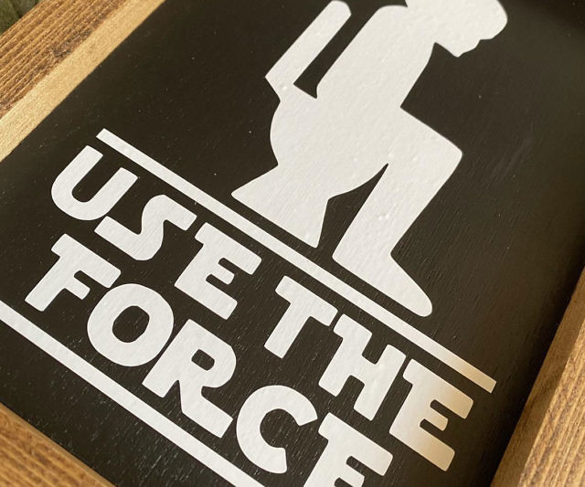 Use The Force Bathroom Sign