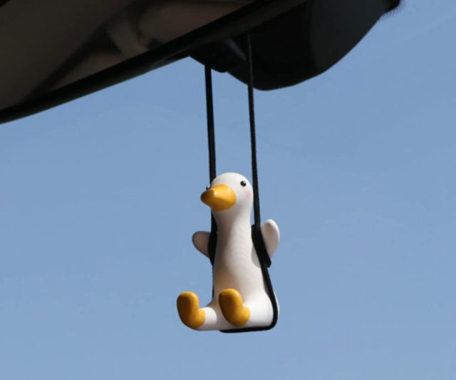 Swinging Duck Rearview Mirror Pendant