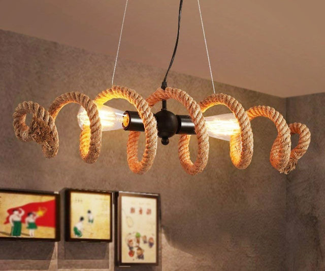Twisted Rope Ceiling Light