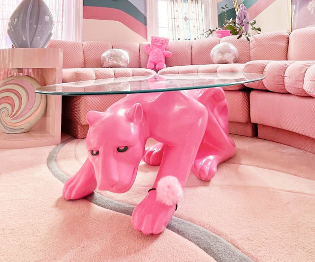 Vintage Pink Panther Table