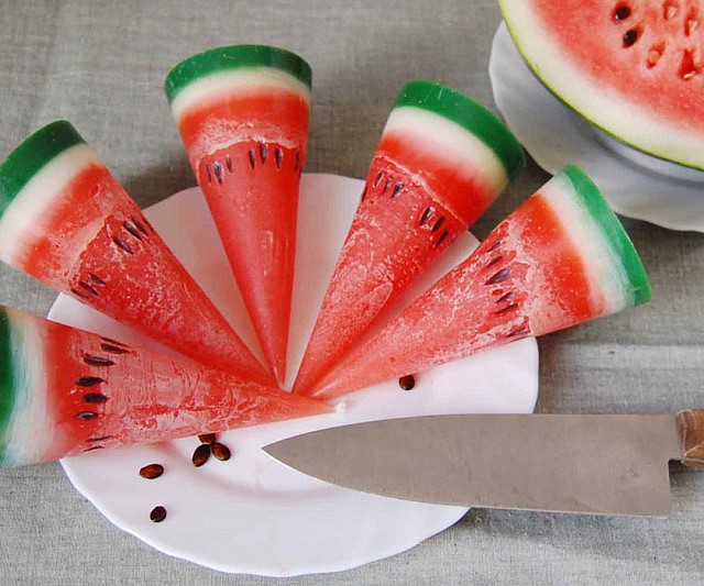 Watermelon Slice Candles