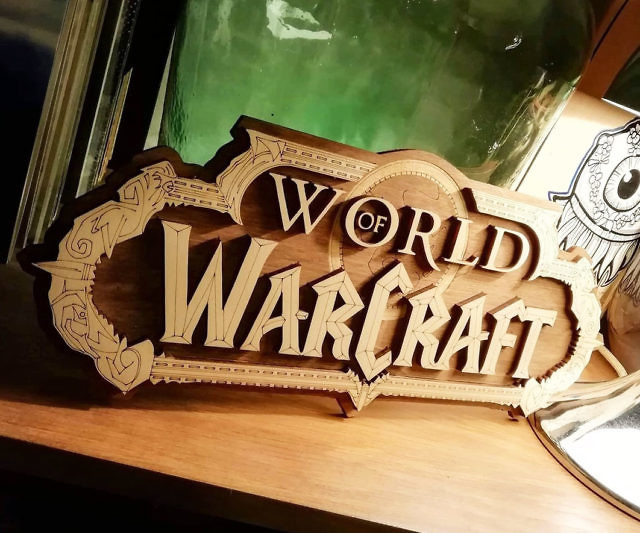 WoW Wooden Wall Decal