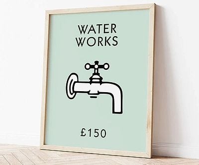 Monopoly Water Works Print