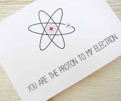 Proton To My Electron Card